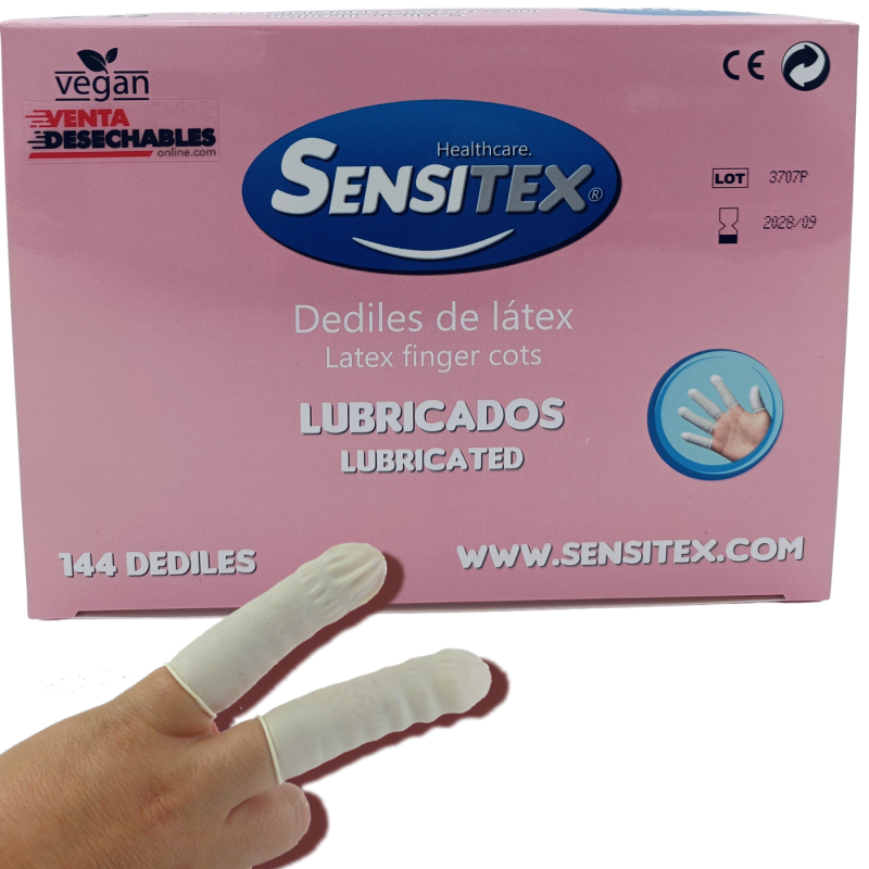 144 Dediles Lubricados Dedos Marca Sensitex