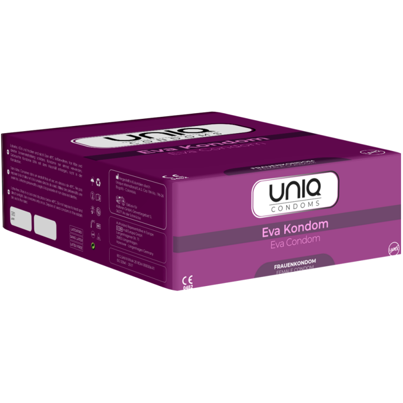 PAck 50 preservativos femeninos Uniq Eva Sin Látex